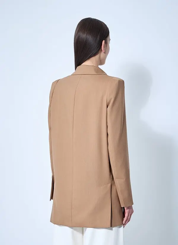 Max Mara Single-breasted Blazer In Wool Blend - Cream