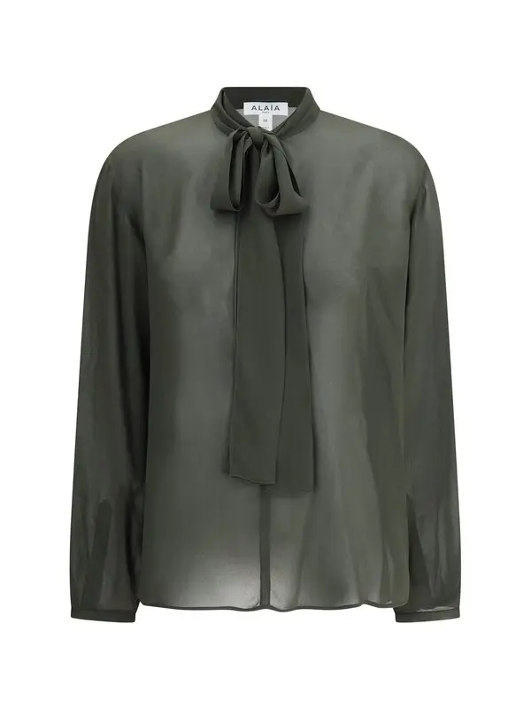 Alaïa Lavallière Neckline Blouse