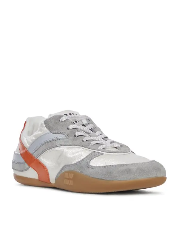 Miu Miu Technical Fabric And Suede Gymnasium Sneakers - Multicolor