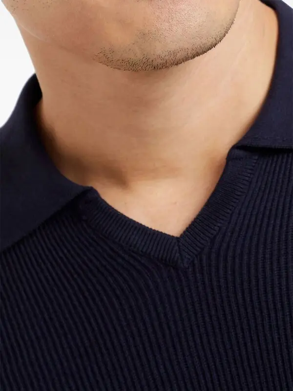 Brunello Cucinelli Ribbed Cotton Polo Sweater