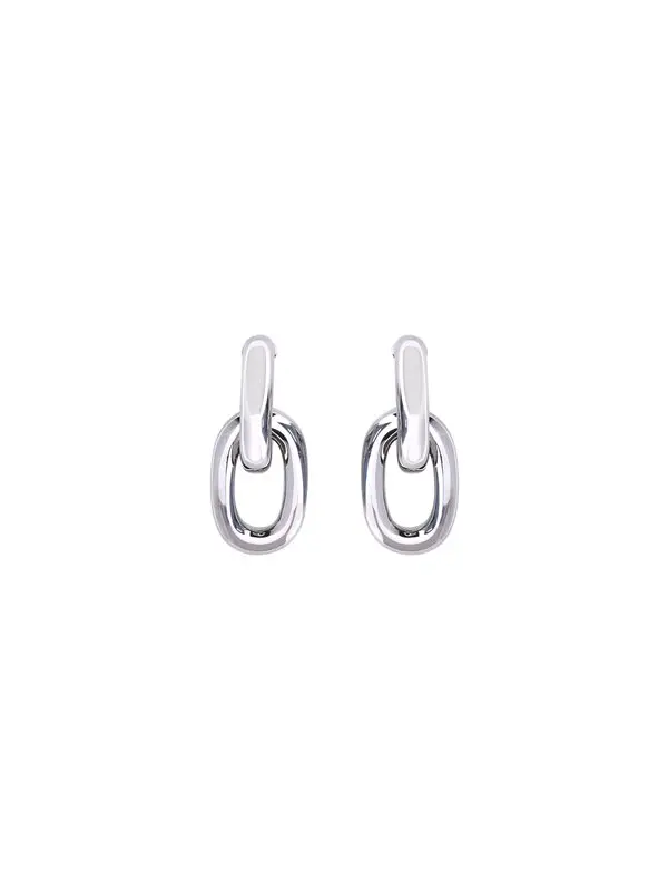 Rabanne Double Xl Link Earrings - Silver