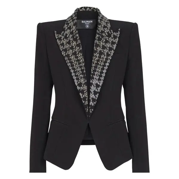 Balmain Embroidered Lapel Six-button Blazer
