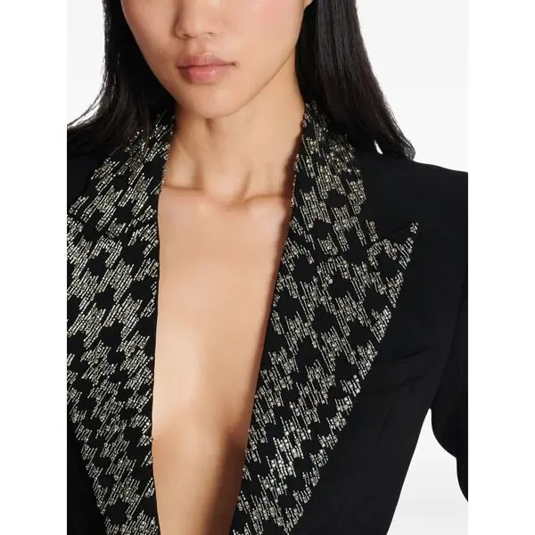 Balmain Embroidered Lapel Six-button Blazer