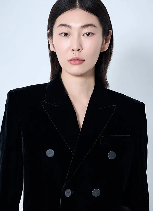 Saint Laurent Double-breasted Velvet Blazer