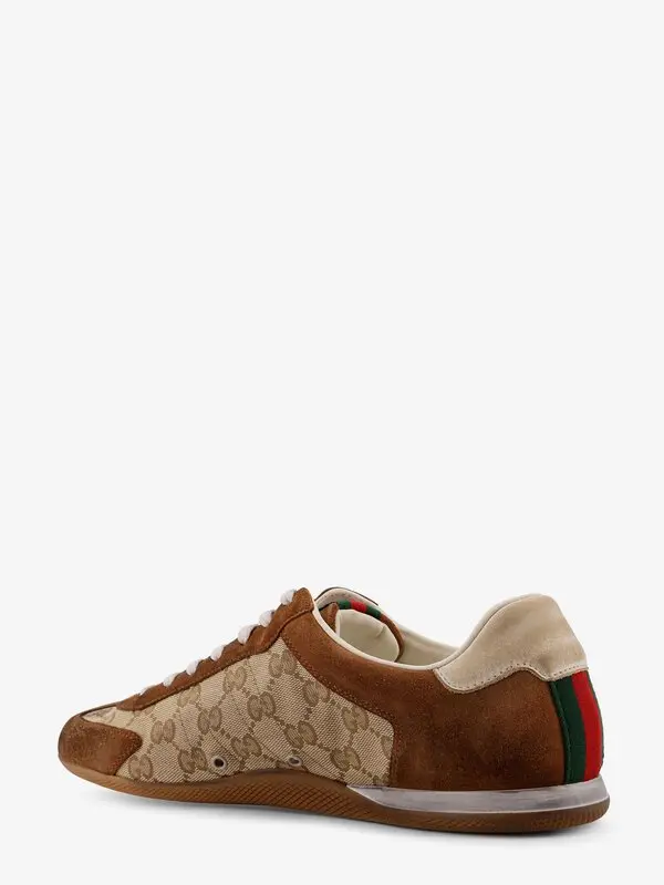 Gucci Suede And Gg Supreme Fabric Low-top Sneakers - Multicolor