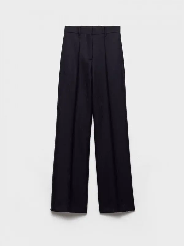 Prada Wide Leg Striped Trousers