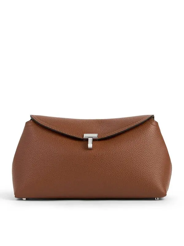 TOTEME T-lock Hammered Leather Clutch - Multicolor