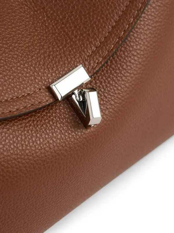 TOTEME T-lock Hammered Leather Clutch - Multicolor