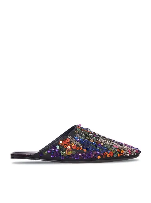 Dries Van Noten Sequined Mule - Multicolor