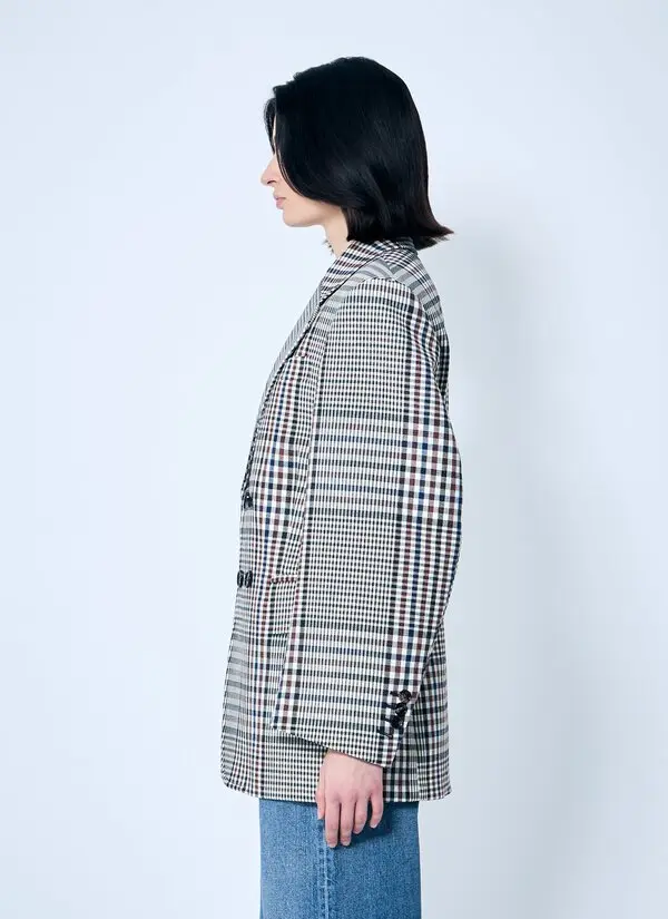 Bottega Veneta Checked Cotton-blend Double-breasted Blazer
