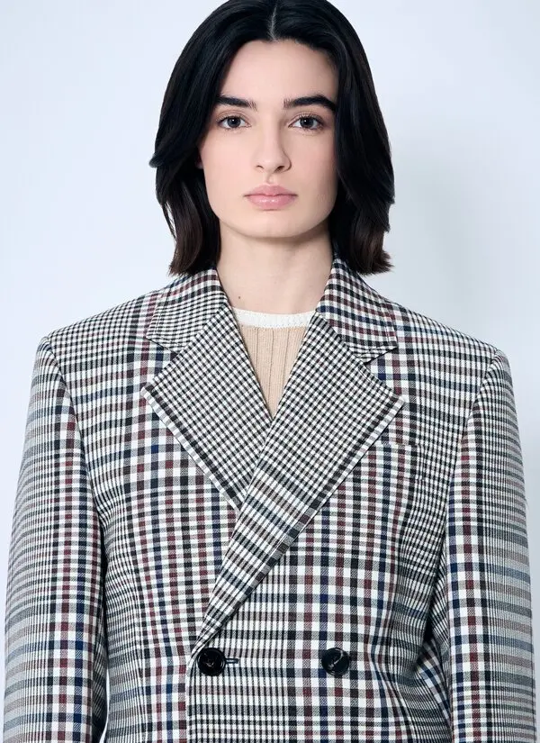Bottega Veneta Checked Cotton-blend Double-breasted Blazer