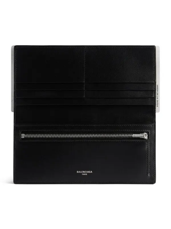 Balenciaga 1-card Long Passport Wallet - Black