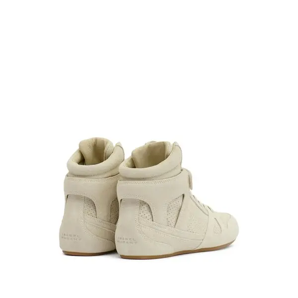 Isabel Marant Étoile High Top Sneakers With Perforated Detailing - Cream