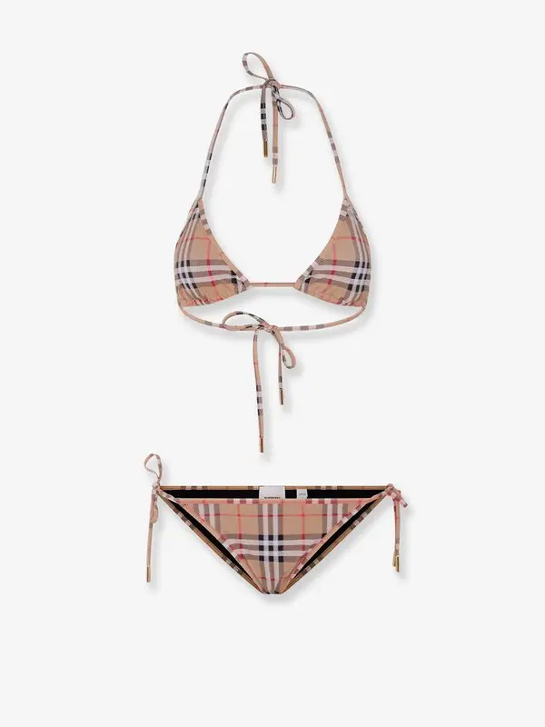 Burberry Checked Triangle Bikini - Multicolor