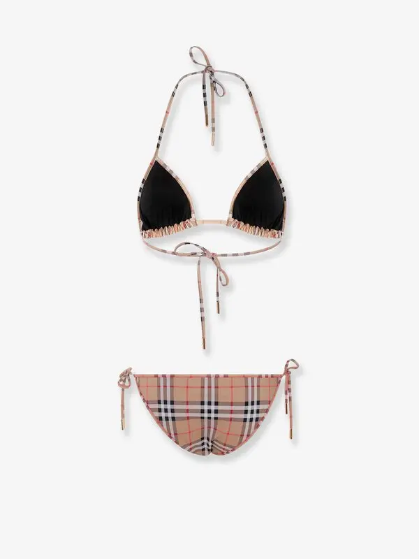 Burberry Checked Triangle Bikini - Multicolor