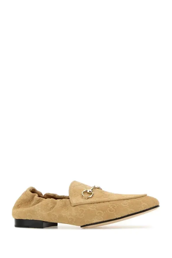 Gucci Beige Suede Loafers