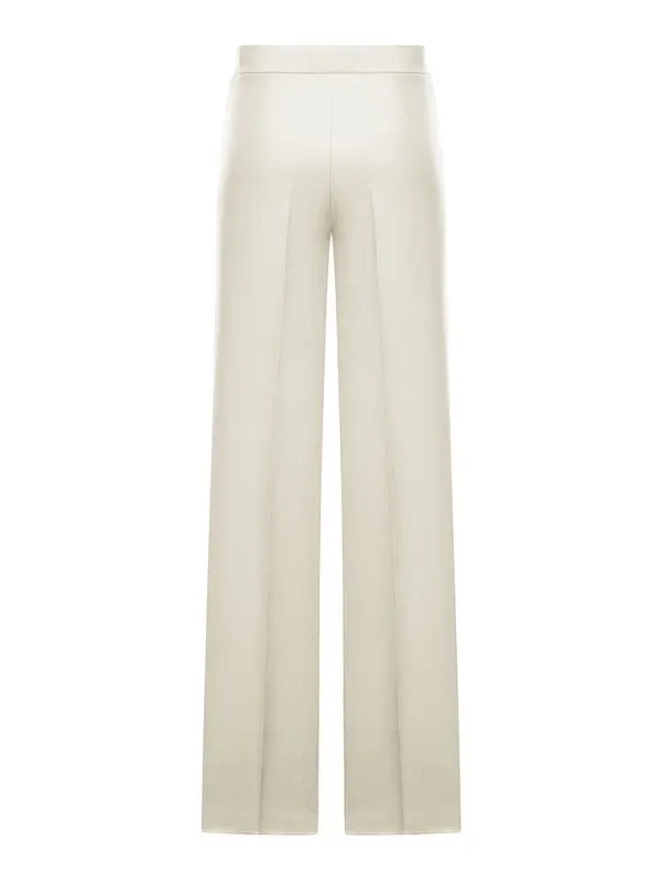 Max Mara Badesse Tailored Linen Trousers - Cream