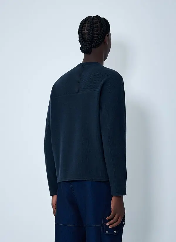 Stone Island Crewneck Fine Knit Jumper - Blue