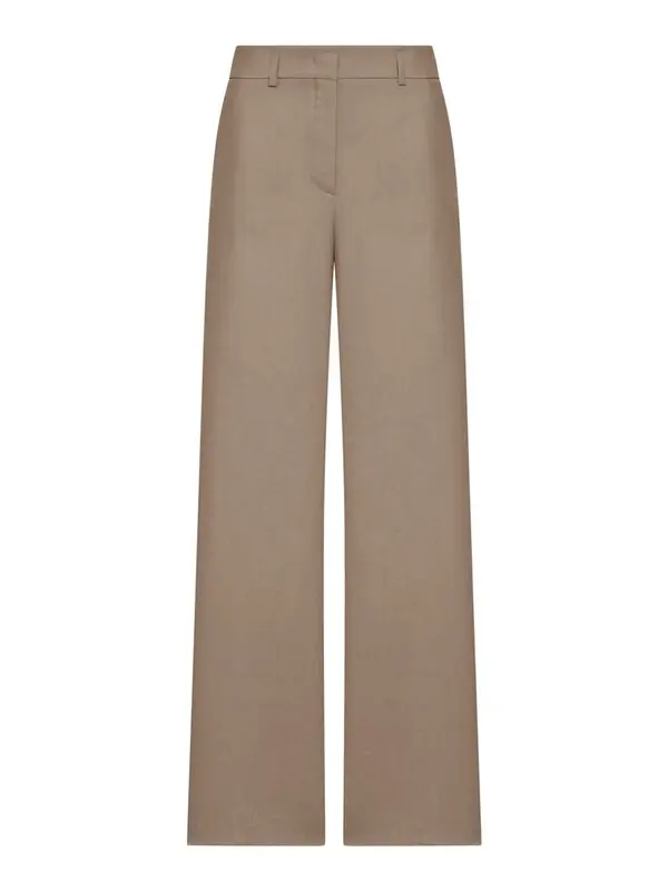 Giorgio Armani Tailored Wide-leg Linen Trousers - Multicolor