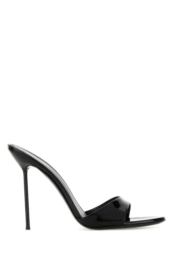 Paris Texas Leather Lidia Mules - Black