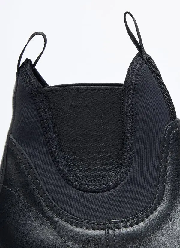 Prada Blixxen Leather Chelsea Boots - Black
