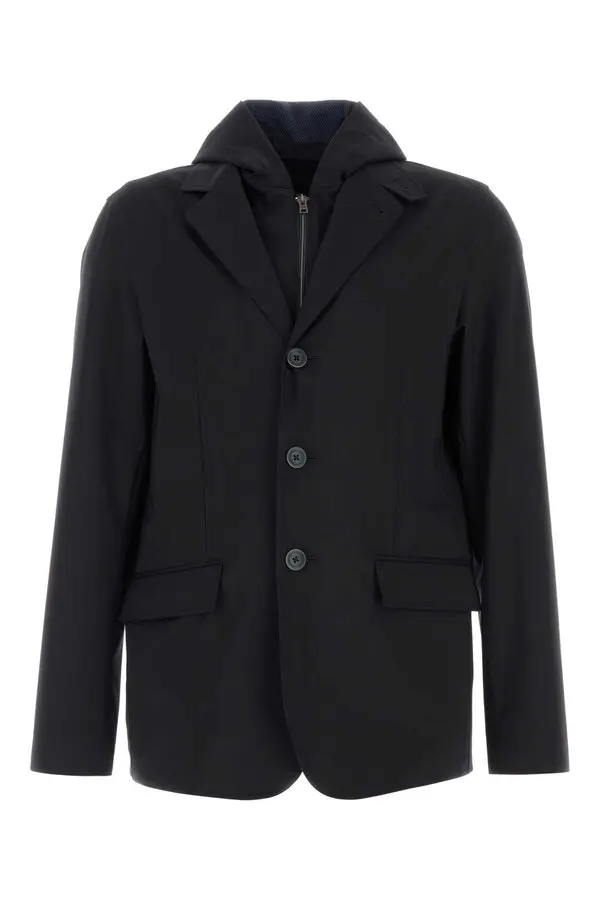 Herno Jersey Blazer With Hood