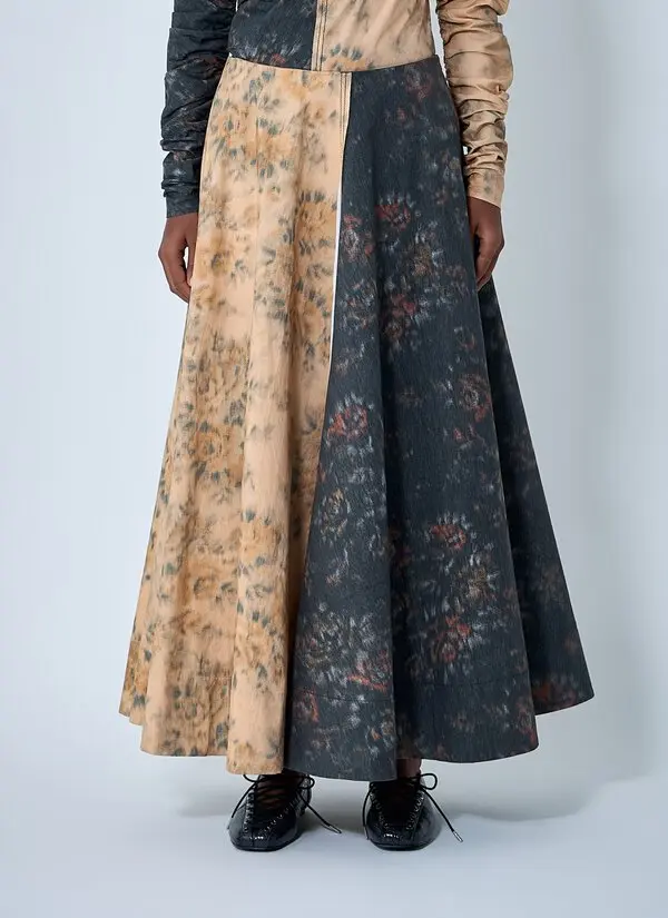GANNI Midi Circle Skirt - Cream