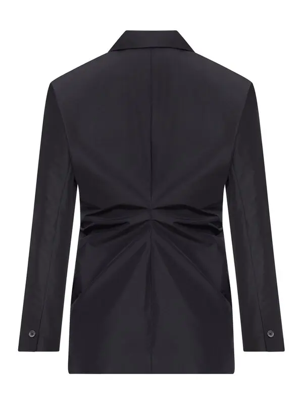 JIL SANDER Tailored Blazer In Technical Fabric With Back Draping