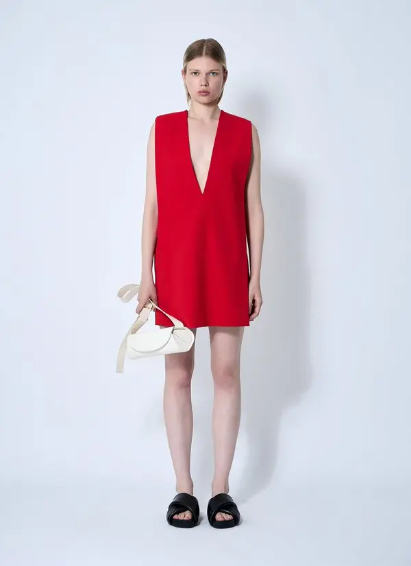 Sportmax Plunge Mini Dress With Belt