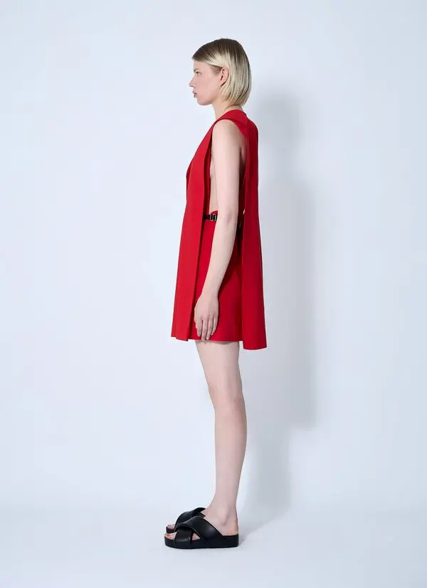 Sportmax Plunge Mini Dress With Belt