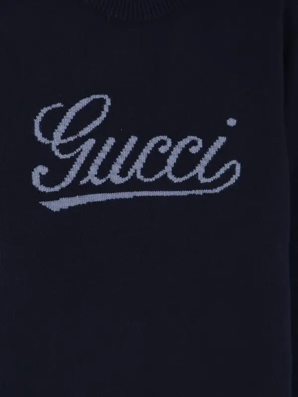 Gucci Wool Sweater With Embroidered Logo - Multicolor
