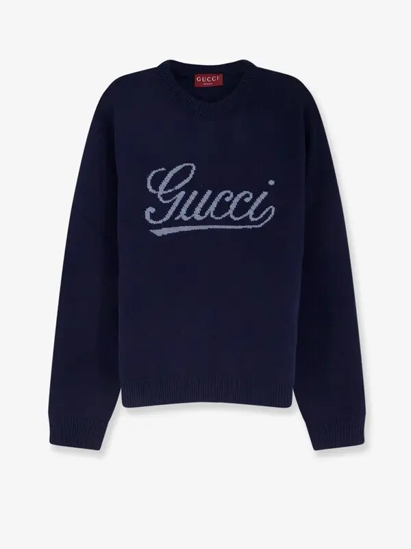 Gucci Wool Sweater With Embroidered Logo - Multicolor