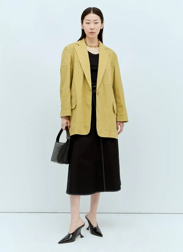 Max Mara Oversized Cotton Canvas Blazer