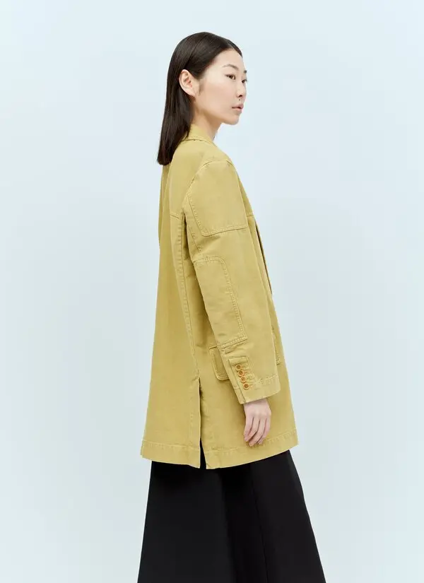 Max Mara Oversized Cotton Canvas Blazer