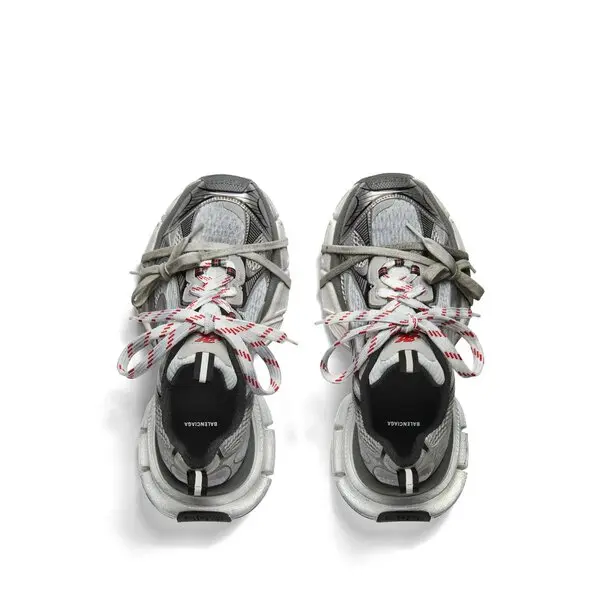 Balenciaga Grey Mesh And Polyurethane Sneakers With Chunky Sole - Gray