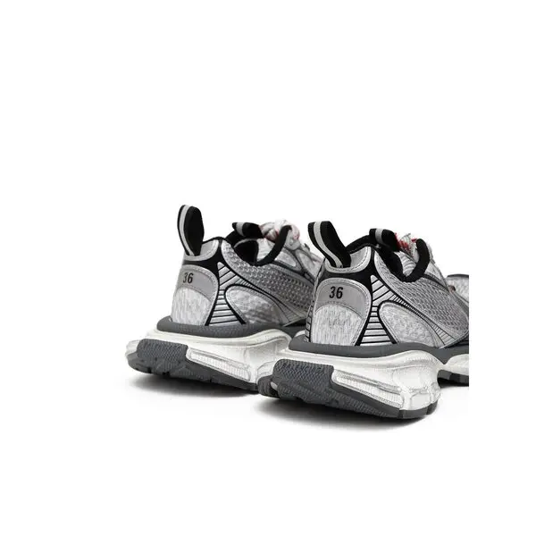 Balenciaga Grey Mesh And Polyurethane Sneakers With Chunky Sole - Gray