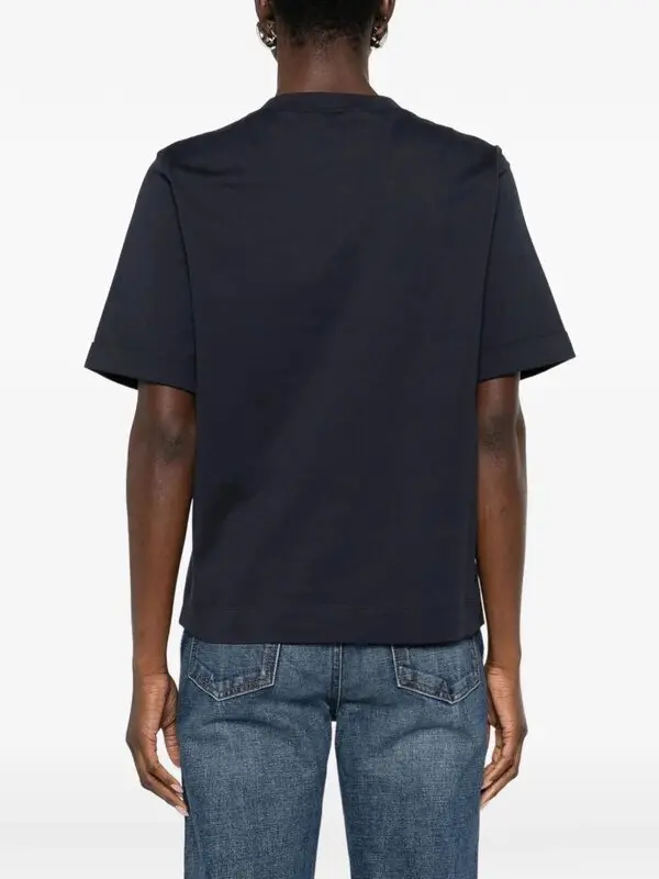 Brunello Cucinelli Cotton T-shirt With Embellished Neckline