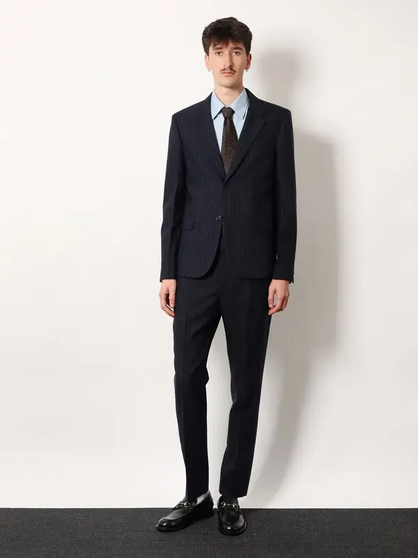 Gucci Pinstripe Wool Single-breasted Blazer - Multicolor