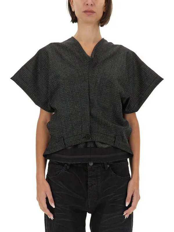 Balenciaga Wool Tailoring Top - Black