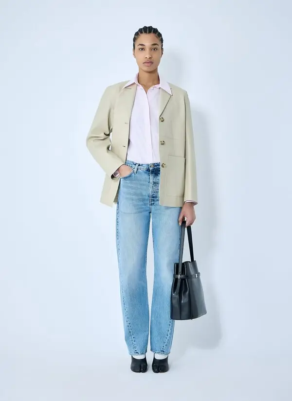 TOTEME Single-breasted Leather Blazer - Multicolor