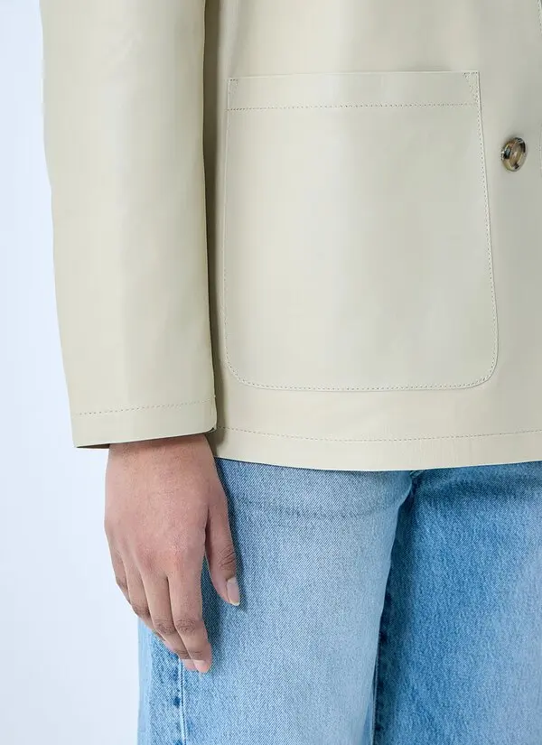 TOTEME Single-breasted Leather Blazer - Multicolor