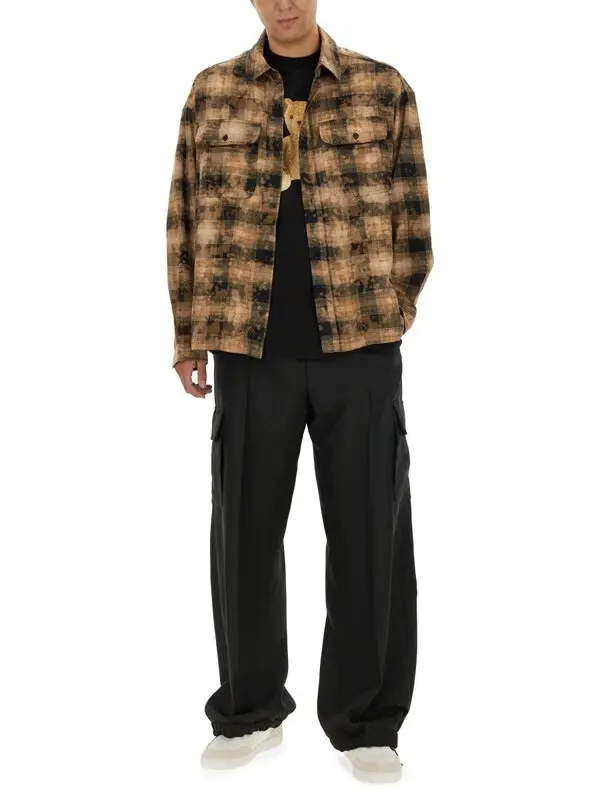 Palm Angels Plaid Shirt - Brown