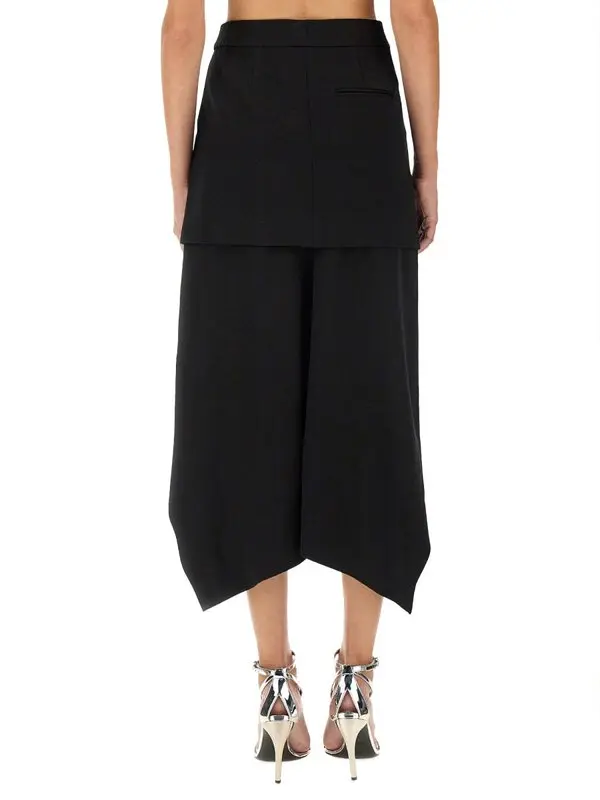 Alexander McQueen Asymmetrical Wool Skirt