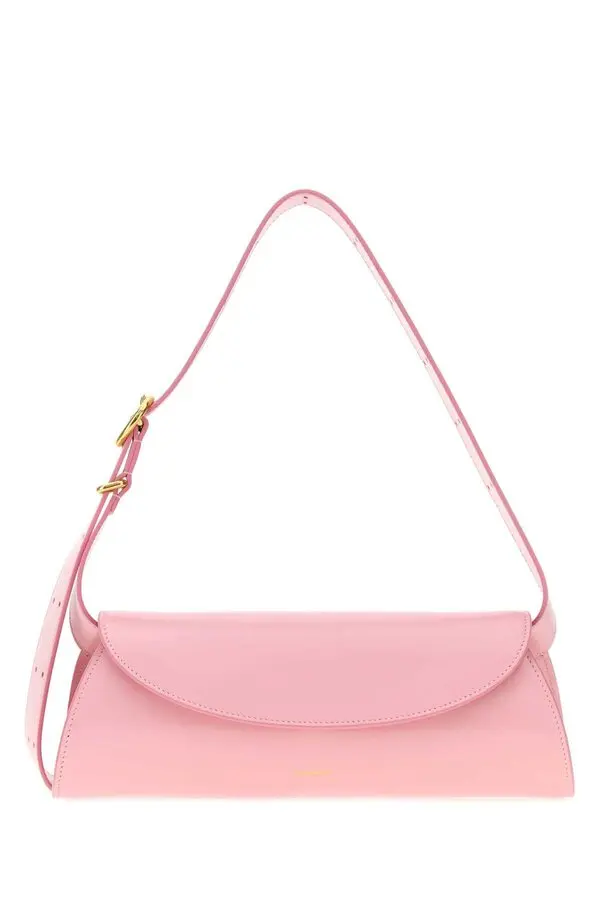 JIL SANDER Leather Small Cannolo Shoulder Bag - Pink