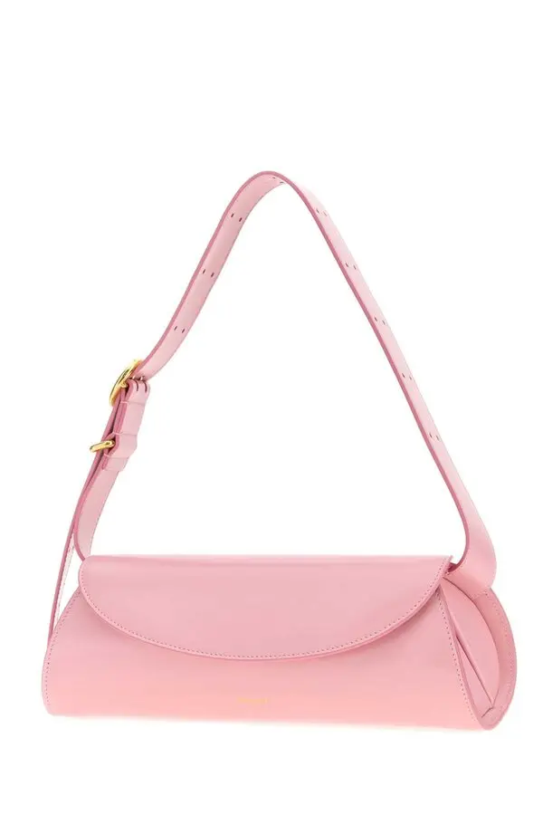JIL SANDER Leather Small Cannolo Shoulder Bag - Pink