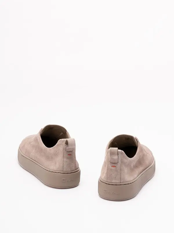 Santoni Victory Suede Slip-on Sneakers