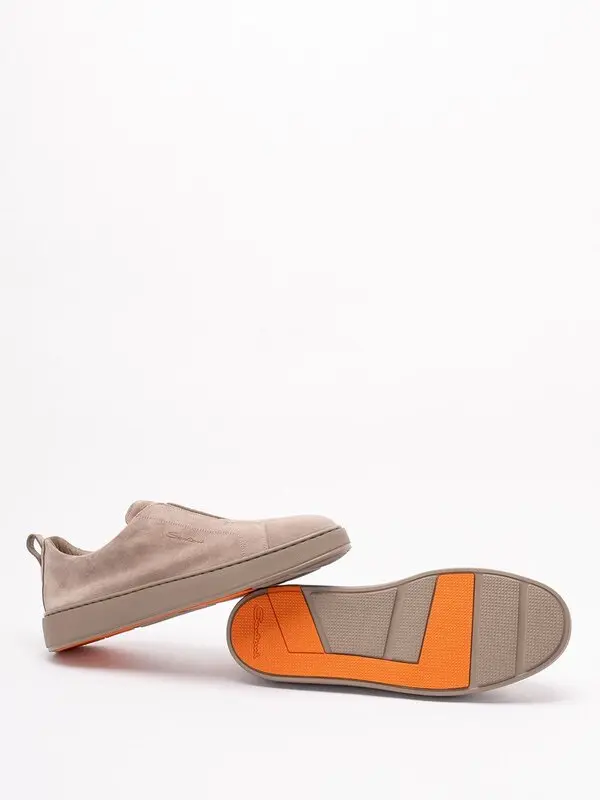 Santoni Victory Suede Slip-on Sneakers