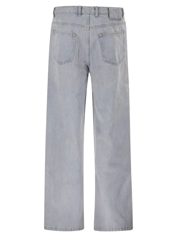 A.p.c. Washed Cotton Denim Wide-leg Jeans - Multicolor