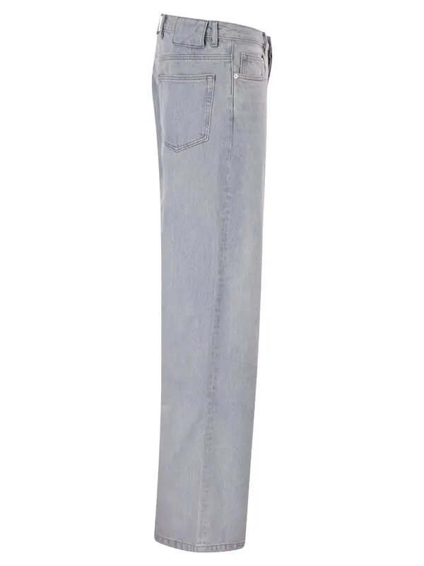 A.p.c. Washed Cotton Denim Wide-leg Jeans - Multicolor