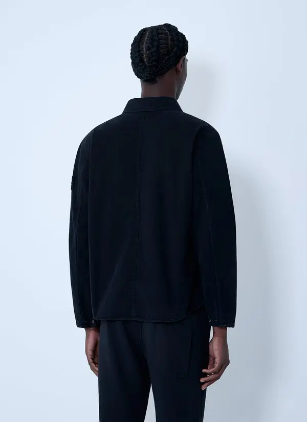 Stone Island Logo Patch Overshirt - Black
